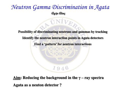 Ppt Neutron Gamma Discrimination In Agata Powerpoint Presentation