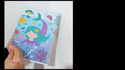 آنباکس دفتر نقاشی 80 برگ کاغک طرح پری دریایی کد 80m368502