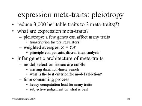 Bayesian Analysis Of Microarray Traits Arabidopsis Microarray Workshop
