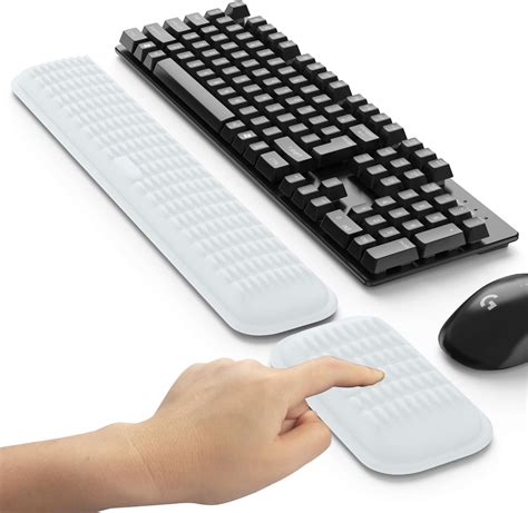 Mekass Keyboard Wrist Rest With Stickers Memory Foam Computer Wrist Support Pad