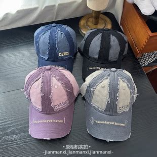 新款美式街头毛边字母棒球帽子女破洞时尚个性显脸小鸭舌帽男潮流 阿里巴巴