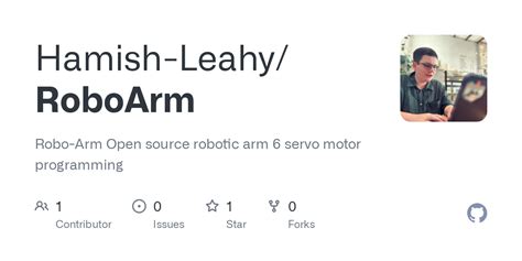 Github Hamish Leahyroboarm Robo Arm Open Source Robotic Arm 6 Servo