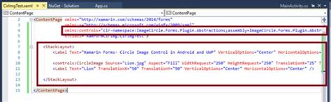 Circle Image Control In Xamarin Forms Application For Android And Uwp
