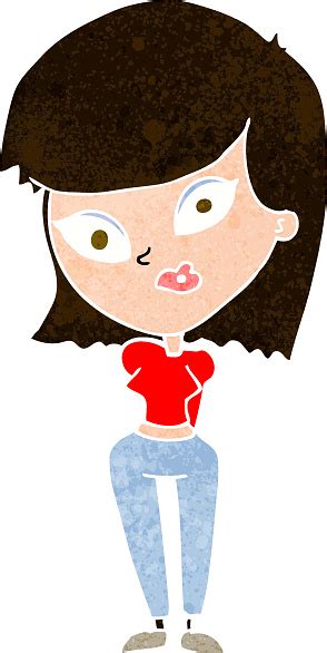 말풍선이 있는 어리둥절 여자 귀여운에 대한 스톡 벡터 아트 및 기타 이미지 귀여운 기이함 낙서 드로잉 Istock