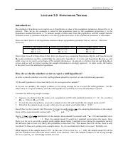 Understanding Hypothesis Testing Types Errors And Decisions Course Hero