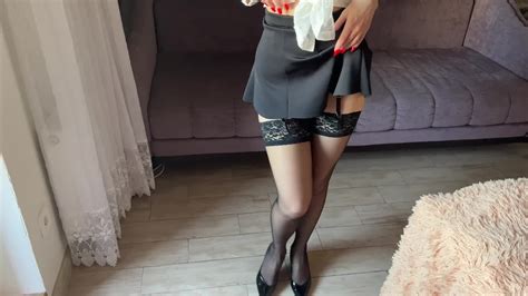 Garters And Tights Under My Mini Skirt Are Driving You Insatiable