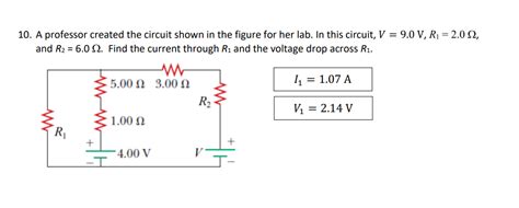 Solved A Professor Created The Circuit Shown In The Chegg