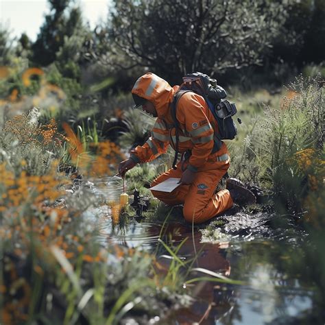 Environmental Scientist Conducting Field Research Premium Ai