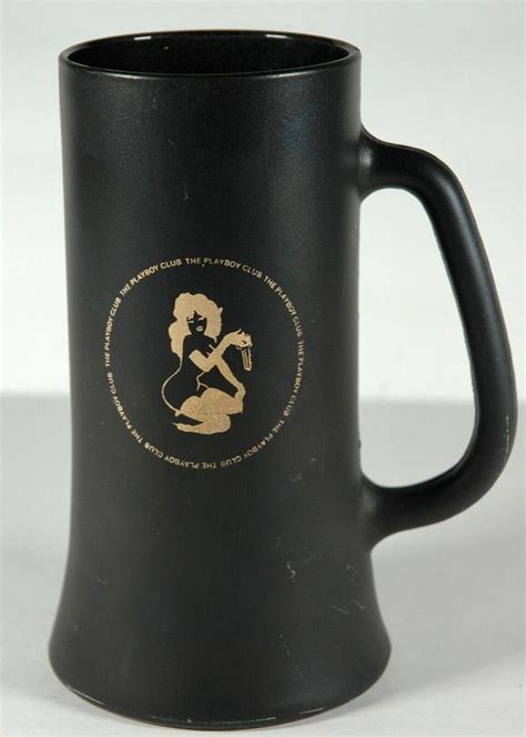2 Vtg 1970 80s Playboy Club Matte Black Mug Playboy Bunny Beer Stein
