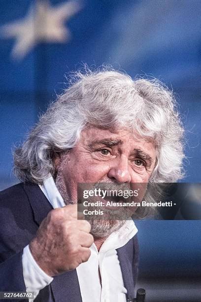 84 Comedian Turned Politician Beppe Grillo At Porta A Porta Tv Show