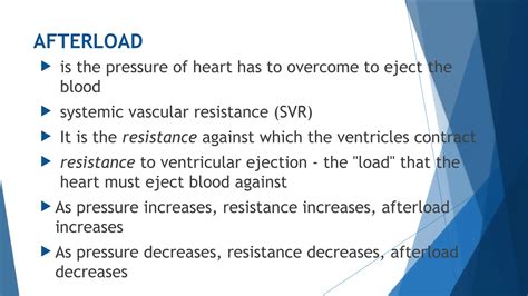 Cardiac Output Preload Afterload In Heart Pptx Heart And Cardiovascular Diseases Diseases