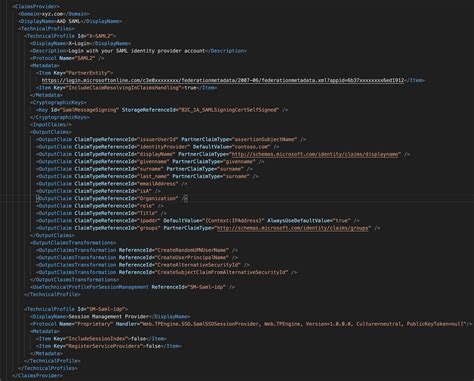Unable To Pass Few Claims From SAML IdP To SAML SP Through Azure AD B C Custom Policy Stack
