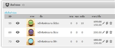 SubProduct สนคายอย รายละเอยดรานคา Features ตางๆ LnwShop เทพชอป 1 แพลทฟอรมออนไลน