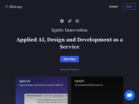 Allotropy Studio 应用人工智能和产品设计开发，提供订阅服务