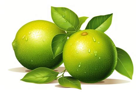 Premium AI Image Tropical Tang Vibrant Calamansi Clipart In A
