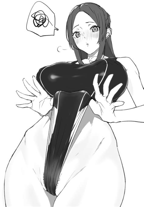 Obmas Original 1girl Blush Breasts Closed Mouth Clothes Lift