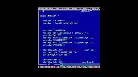 Digital Clock Using C C Graphic Youtube