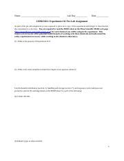 Experiment Pre Lab Assignment S Doc Name Lab Day Date Chm Ll Experiment Pre Lab