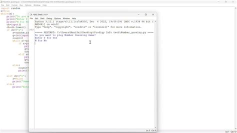 Softwaredevelopment Numberguessinggame Prodigyinfotech Gondrala