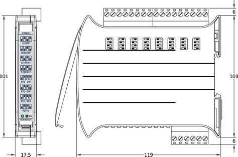 Analog Input Module Configurable Modbus Analog Module EX08AI