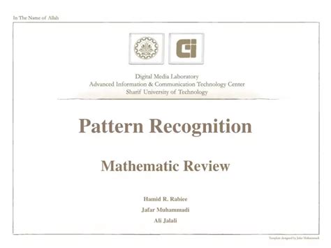 PPT Pattern Recognition And Probability Review For Data Analysis PowerPoint Presentation ID