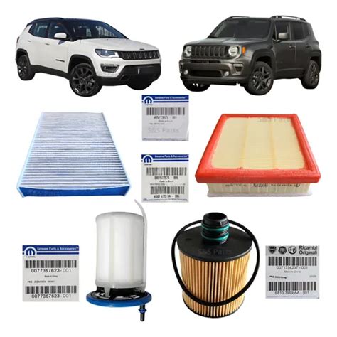Kit 4 Filtros Jeep Compass Renegade Diesel Original Mopar