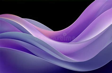 Vibrant Abstract Waves In Purple And Blue Shades Creating A Dynamic Visual Flow Stock Image