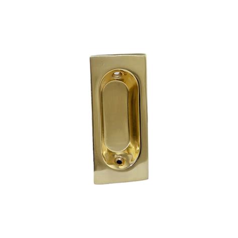 Ives Commercial Solid Brass Rectangular Flush Pull Bright Brass Finish