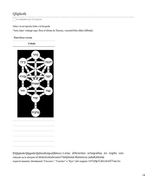 Acerca De Qliphoth Pdf Kábala Demonios