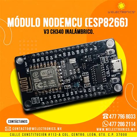 W Electronics Módulo Nodemcu Esp8266 V3 Ch340