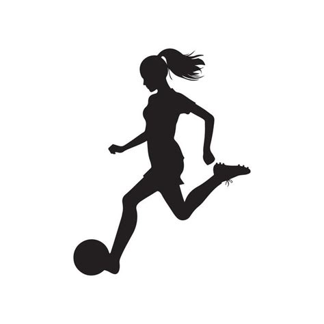 Girl Soccer Player Silhouette Vector Art Icons And Graphics For Free
