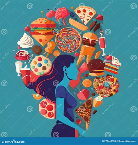 Bad Diet Habits Women Health Stock Illustration Illustration Of