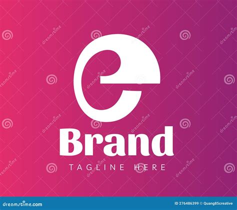 Letter E Logo Design Lowercase Letter E With Seashell Logo Cartoon