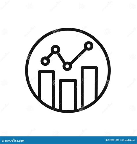 data visualisation icon linear vector graphics sign stock vector