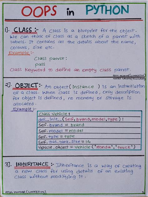 Oops In Python Handwritten Notes Pdf