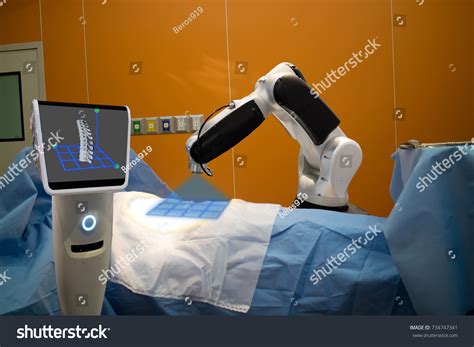 1 Robot Assistant Medical Technology Use Scan Patient Before Spinal