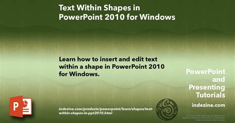 Text Within Shapes In PowerPoint 2010 For Windows