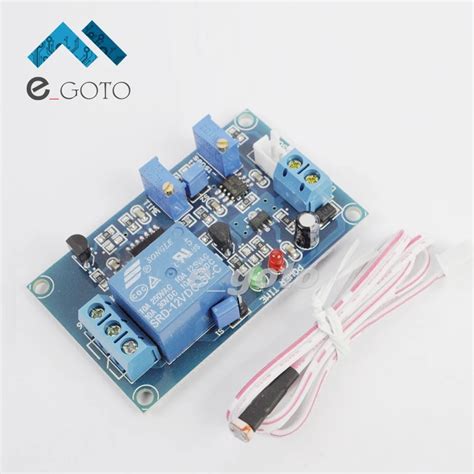 12V Photoresistor Sensor Relay Module Automatic Light Control Switch Brightness Detection With
