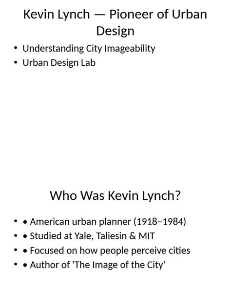 Kevin Lynch Pioneer Of Urban Design Pdf