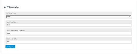 AHT Average Handle Time Calculator Calculator Academy