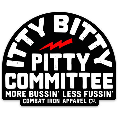 Itty Bitty Pitty Committee Decal Self Rescue Tactical