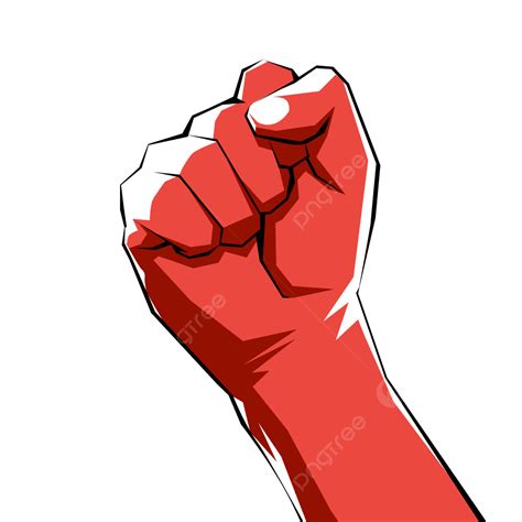 Puño Rojo Png Dibujos Puño Mano Puño Cerrado Png Y Psd Para