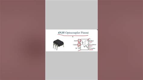 4n35 Ic Circuit Diagram 4n35 Optocoupler Circuit 4n35 Ic Ytshorts Electronicscomponent Youtube