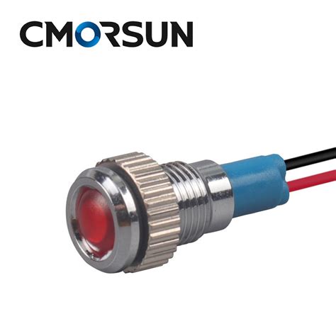 16mm IP65 Flat Head LED Phone Call Indicator Light Buzzer 120V Light Switch Indicator Lamp