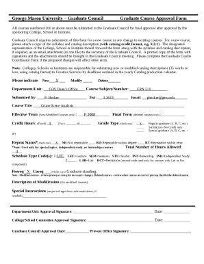 Mason Core GMU Catalog Web Cos Gmu Doc Template PdfFiller