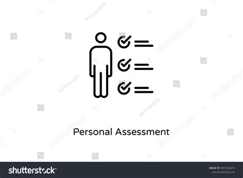 Linear Personal Assessment Icon Vector Logotype Stock Vector Royalty