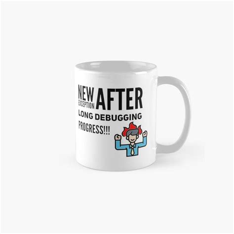 new exception after long debugging progress color black coffee mug