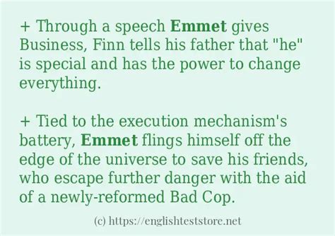 Emmet Use In Sentences Englishteststore Blog