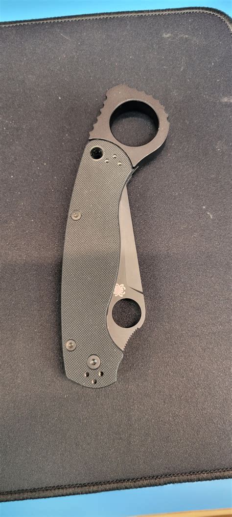 Spyderco Paramilitary 2 Pm2 Custom Black Backspacer Signet Karambit