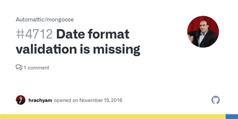 Date Format Validation Is Missing · Issue 4712 · Automatticmongoose